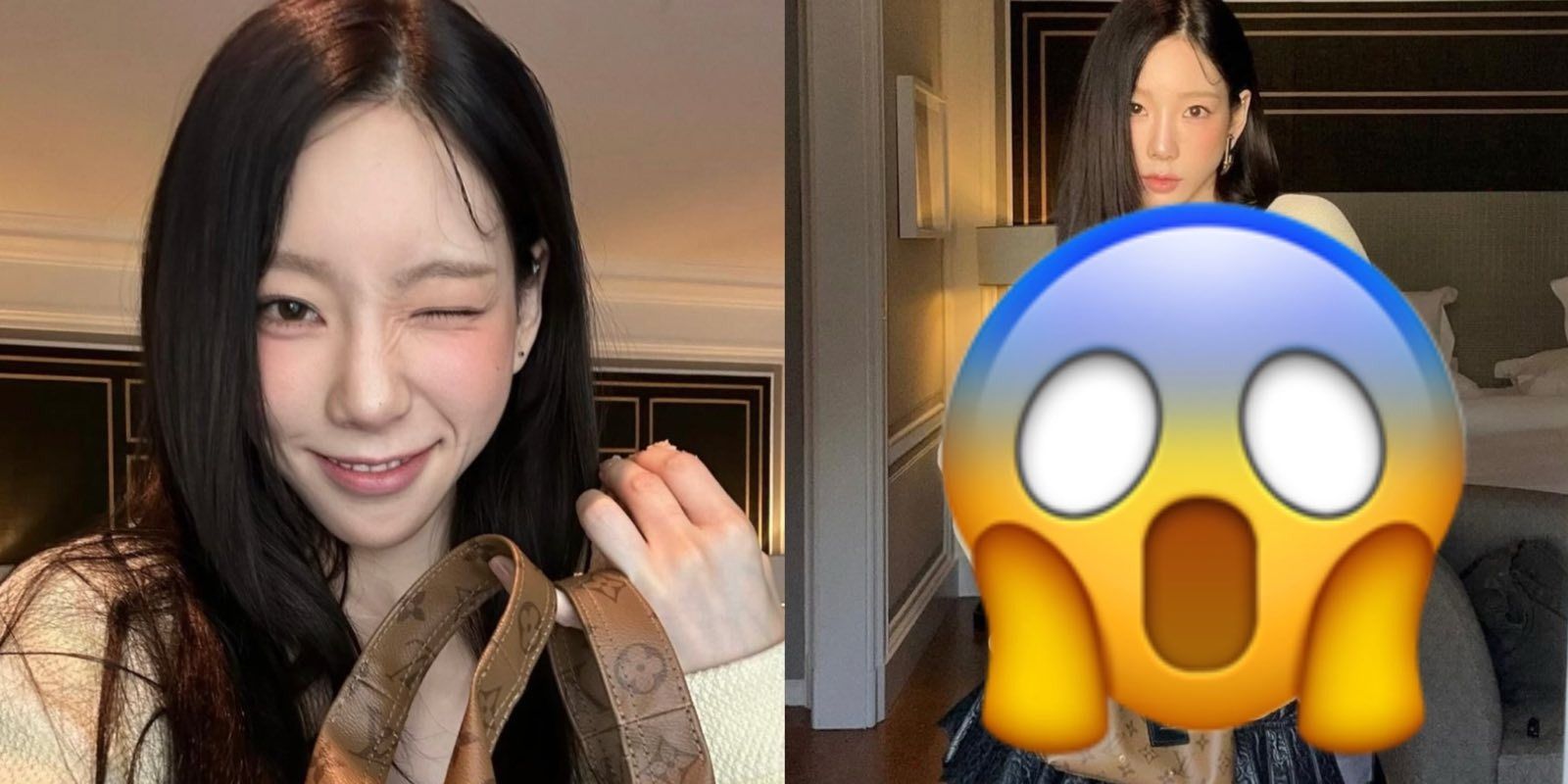 태연 패션쇼 사진 너무 노출 깊게 파인 V넥 위험해 네티즌들 놀라서 지금 당장 다치워주세요